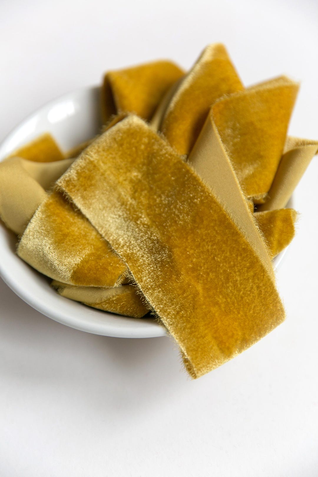 Silk Mustard Velvet Ribbon, Mustard Ribbon, Wedding Bridal Bouquet ...