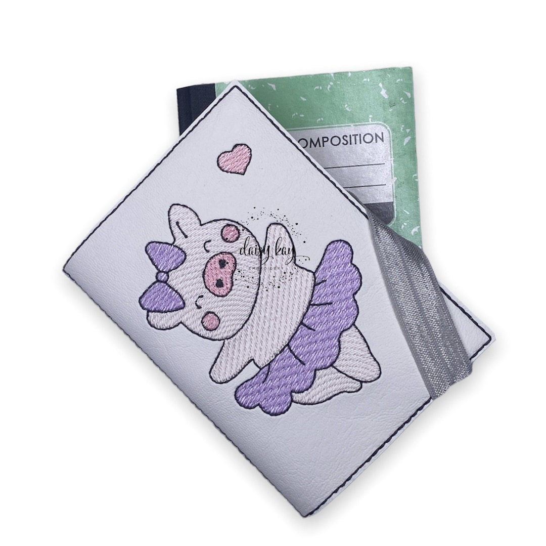 ITH Mini Composition Book Cover, Ballerina Pig, Machine Embroidery, 5 X ...