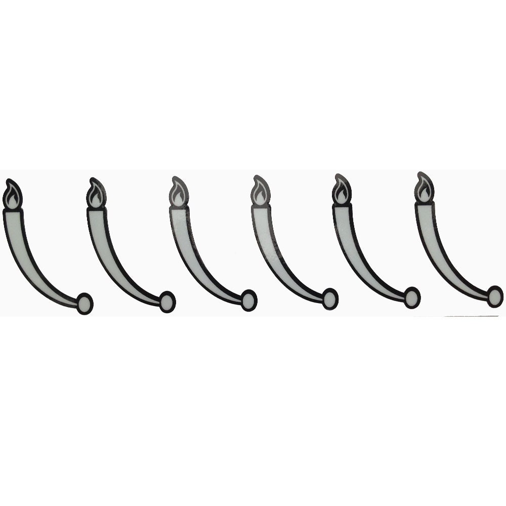 6x Gas Hob Stove Cooker Flame Symbols Decals Indicators Knob Stickers ...