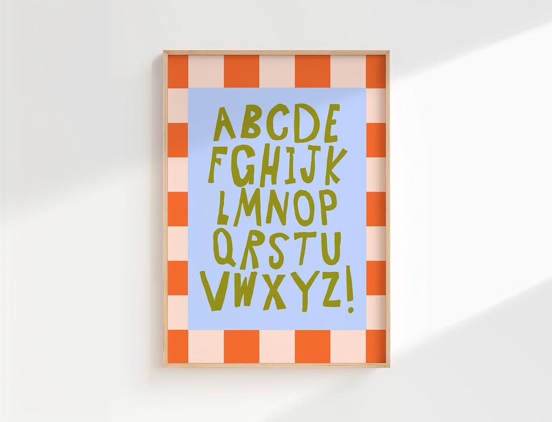 Playful Alphabet Print for Kids - Bright and Quirky Wall Art for ...