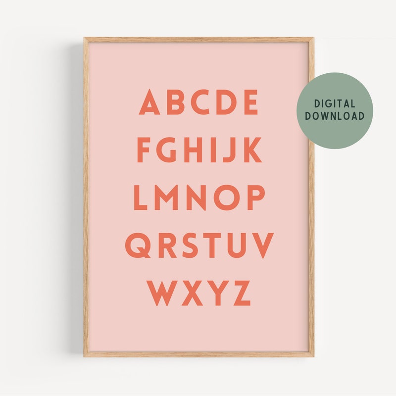 Modern Alphabet Poster - Etsy