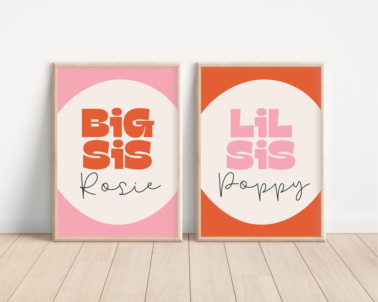 Sister Print Bundle, Retro Kids Room Decor, Playroom Wall Art - Etsy