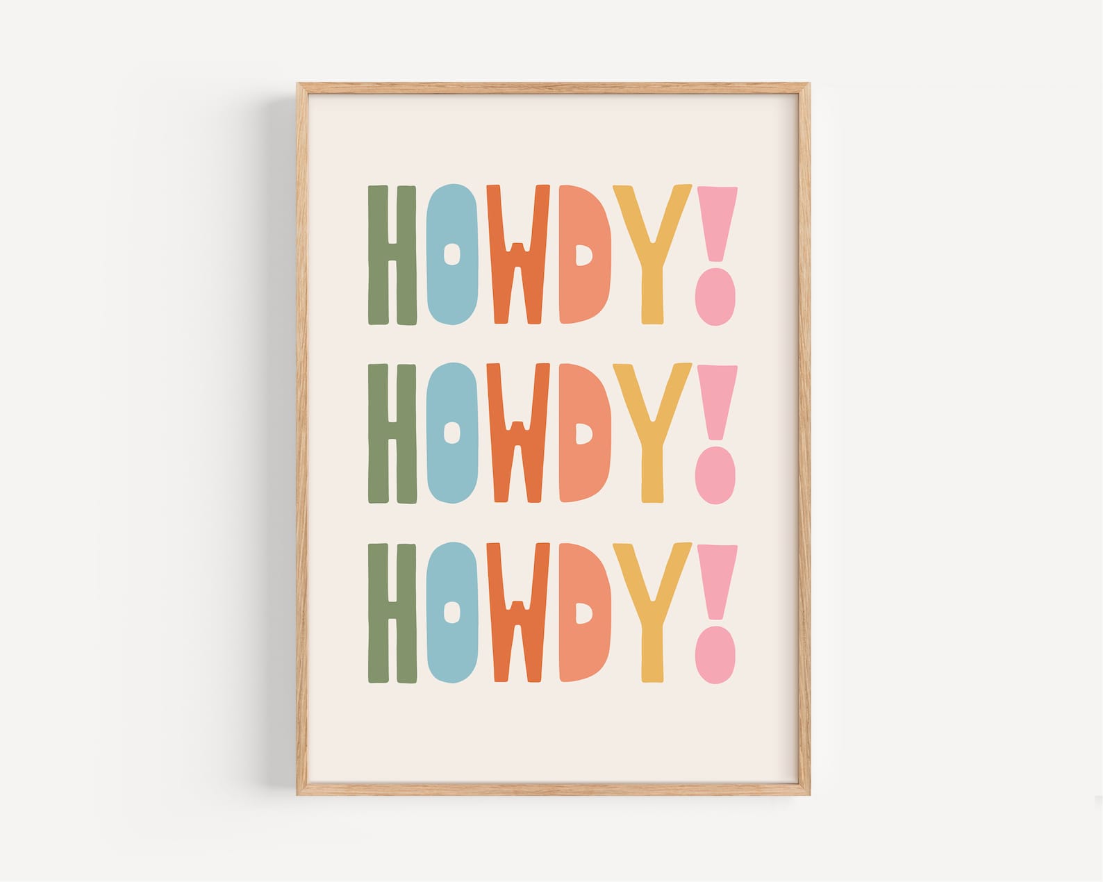 Rainbow Howdy Print, Cheerful Kids Room Decor - Etsy