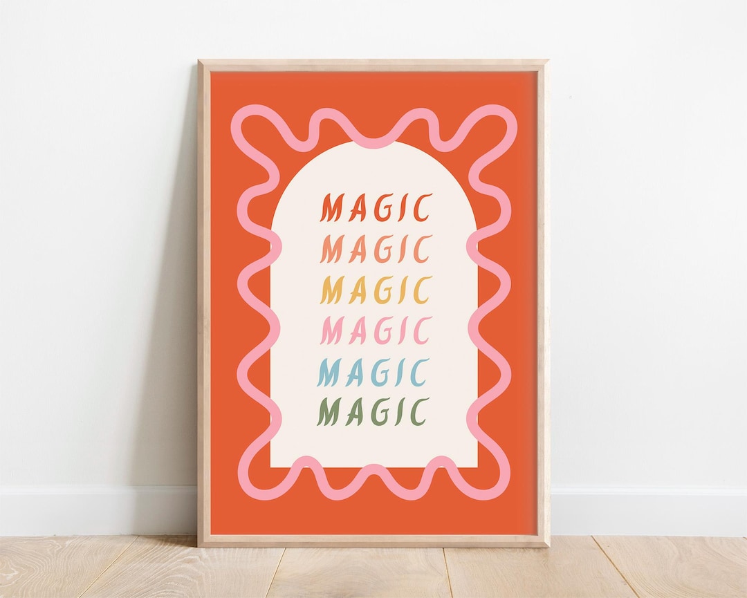 Magic Art Print for Kids: Colorful Poster for Bright and Whimsical ...