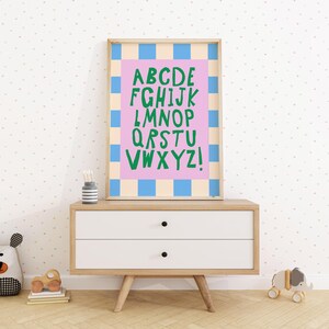 Playful Alphabet Art Print, Quirky ABC Poster for Kids Room - Etsy