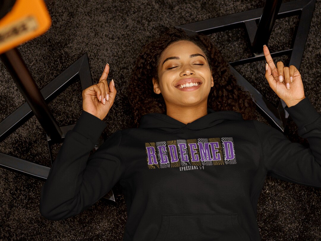 Redeemed, Ephesians 1 7, Hebrew Israelite Clothing, Unisex Hoodie, Men ...