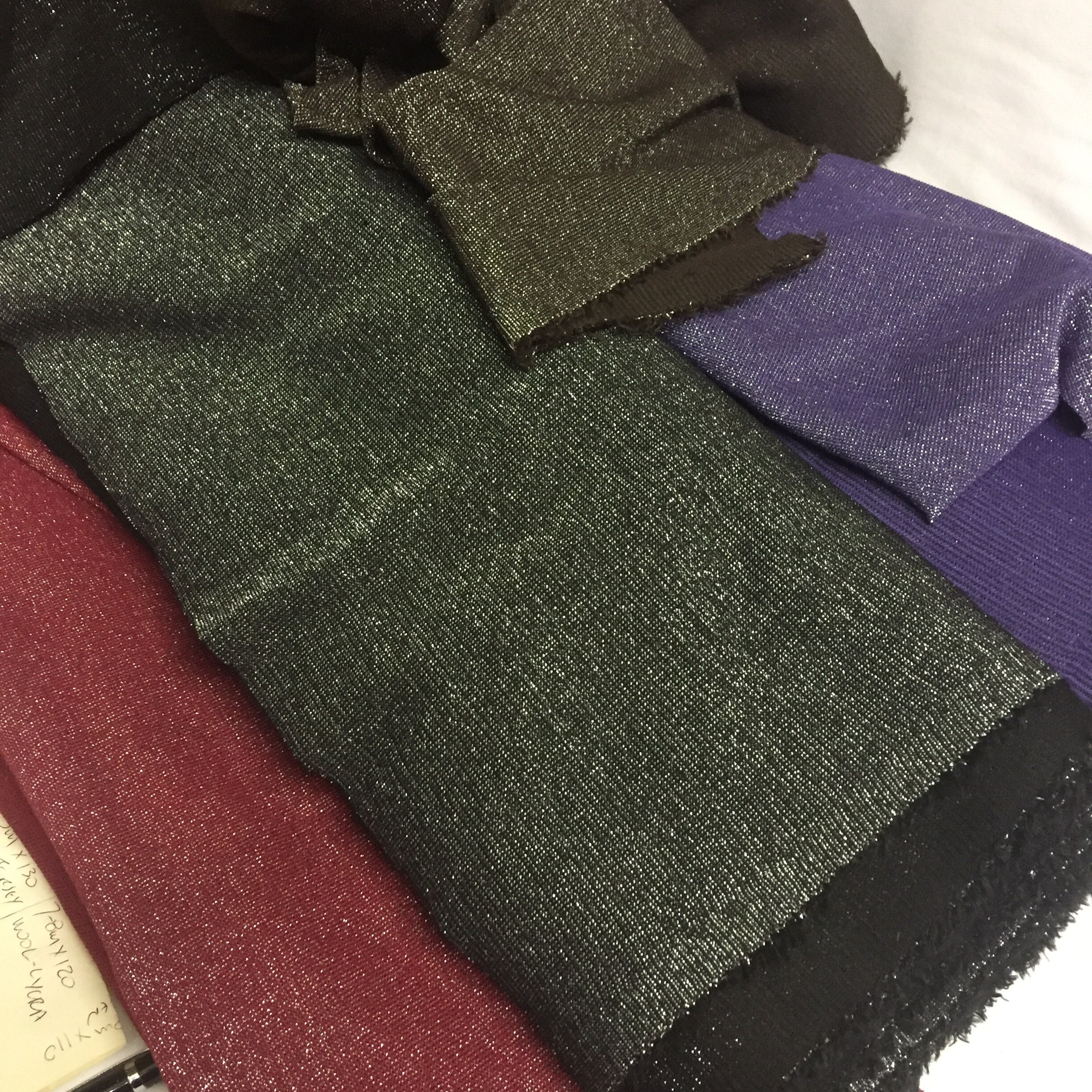 Vintage Sparkle Jersey Fabric Lot, Metallic Thread, 1990s Sewing ...