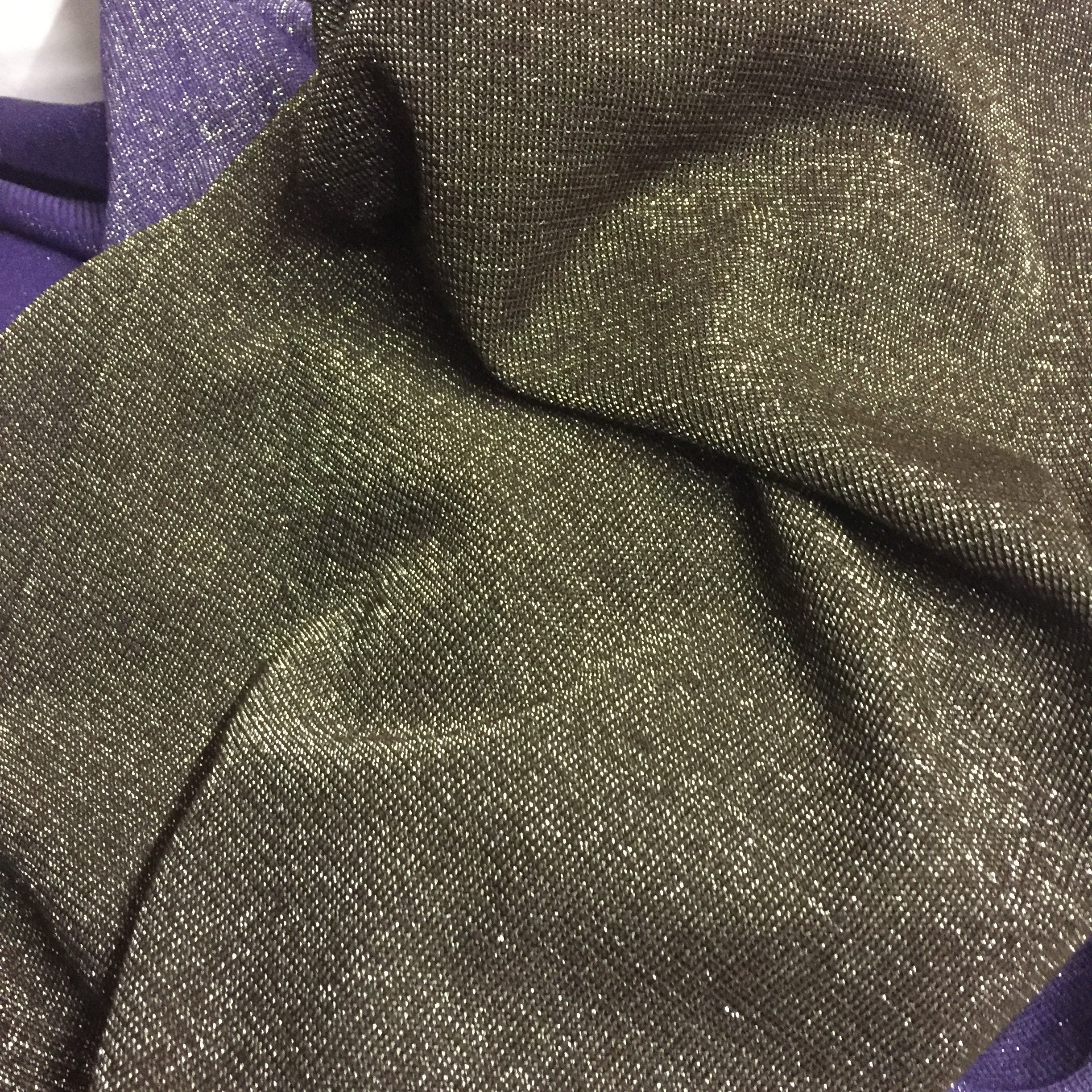 Vintage Sparkle Jersey Fabric Lot, Metallic Thread, 1990s Sewing ...