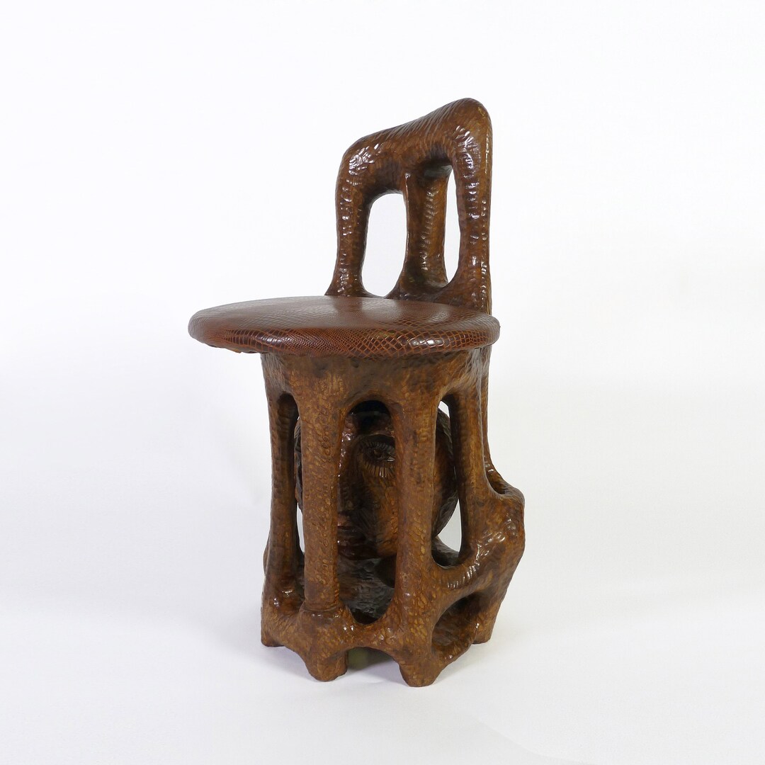 Silla escultórica única firmada por Sol Garson de los años 70 - Etsy España
