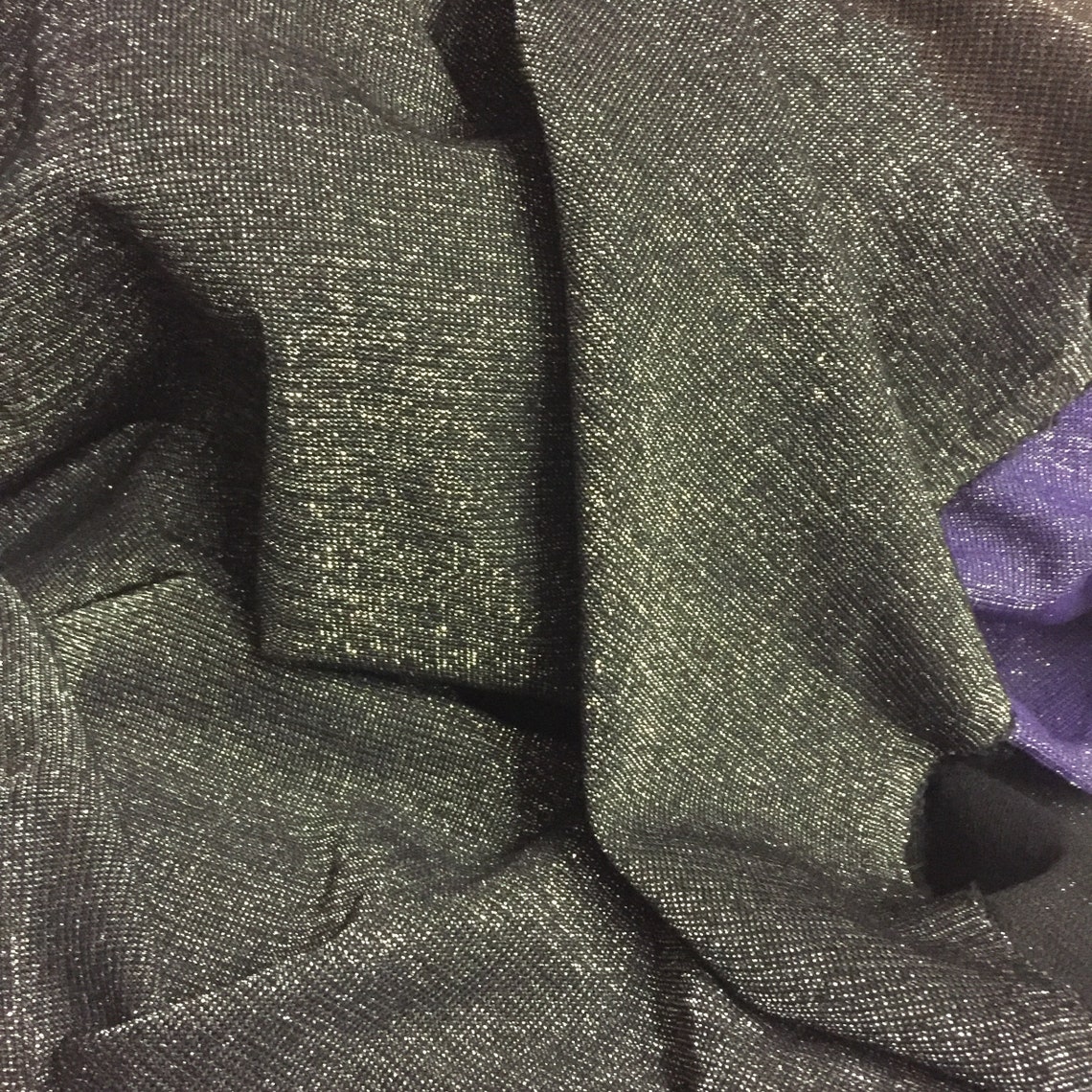 Vintage Sparkle Jersey Fabric Lot, Metallic Thread, 1990s Sewing ...