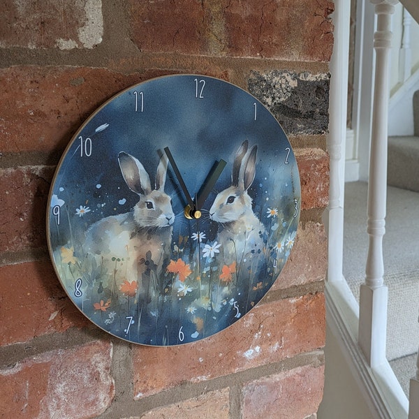 Bunny Rabbit Clock - Etsy