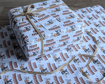 Rabbit Wrapping Paper, Types of Bunny Rabbits, Rabbit Gift Wrap, Pet ...