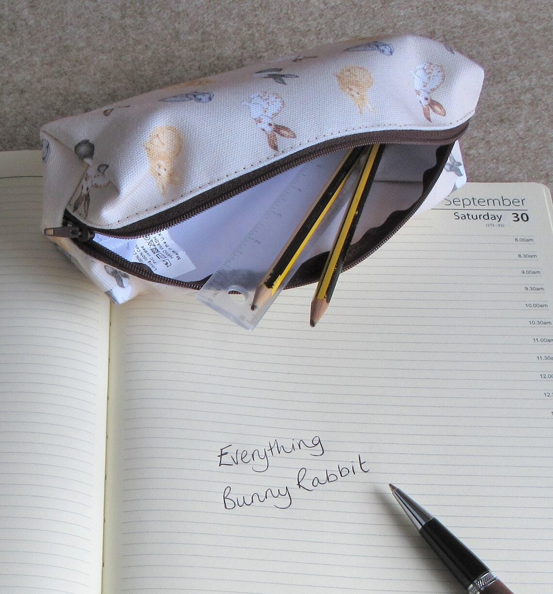 Rabbit Pencil Case | Etsy