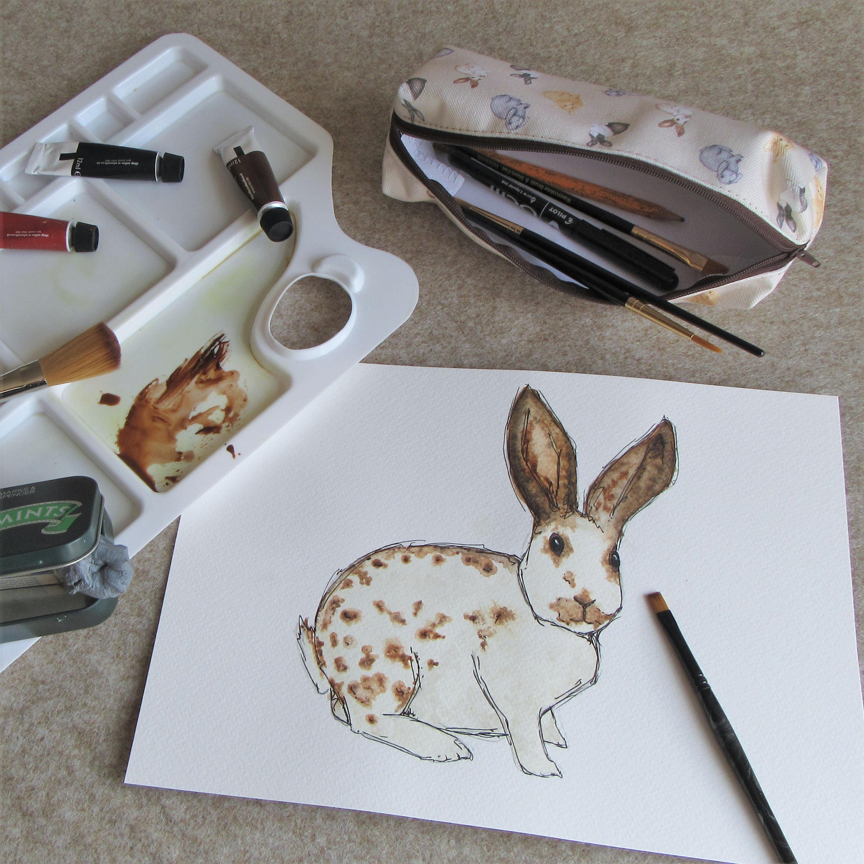 Rabbit Pencil Case | Etsy