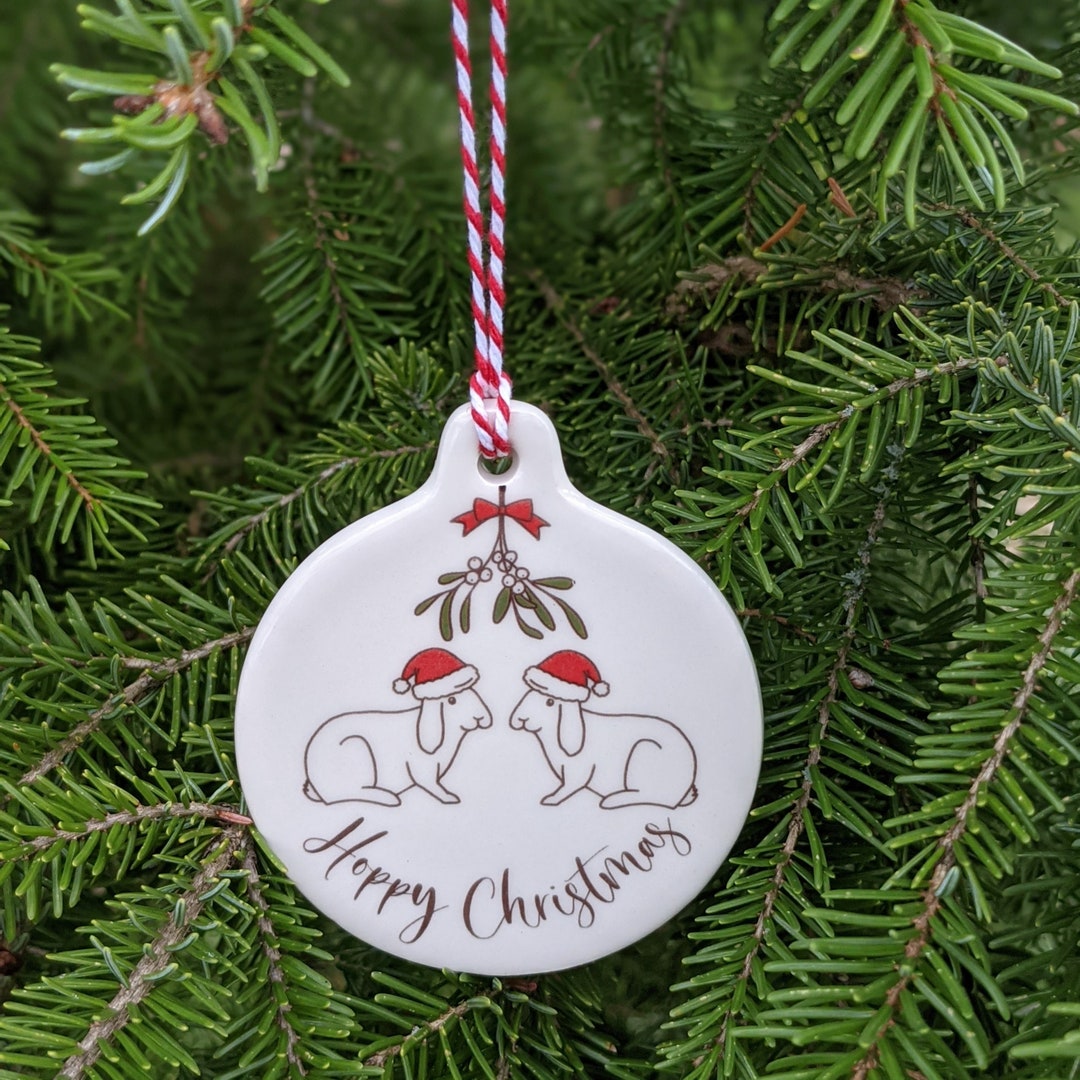 Bunny Rabbit Christmas Tree Decoration Bauble Hanging Decoration Hanger ...
