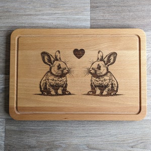 Rabbit Chopping Board, Serving Platter, Cheese Board, Charcuterie Board ...