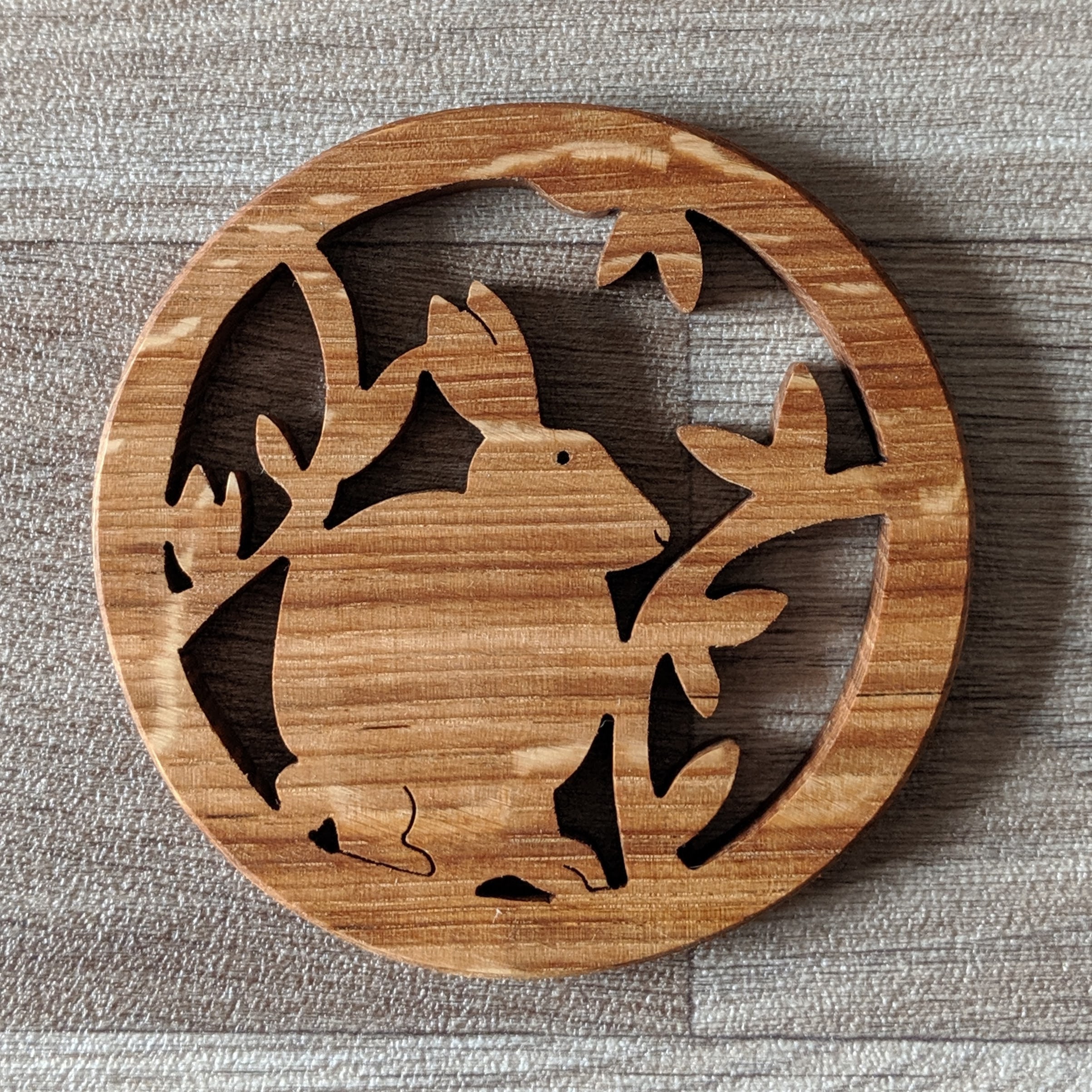 Oak Rabbit Coaster - Etsy UK