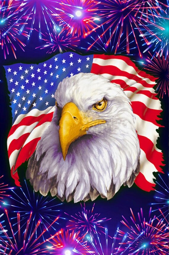 American Eagle Flag Fireworks