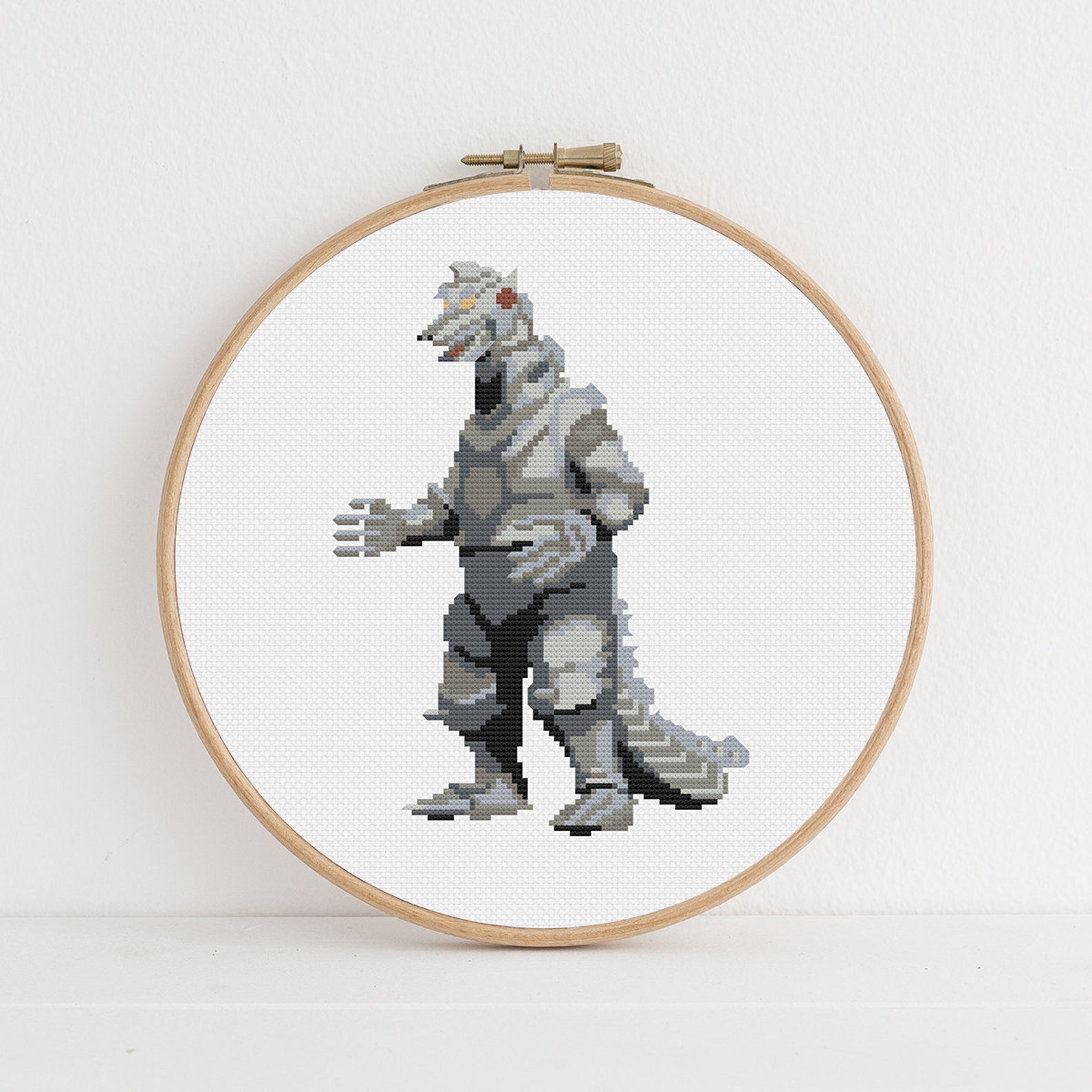 Mechagodzilla Modern Cross Stitch Pattern: Instant Digital | Etsy