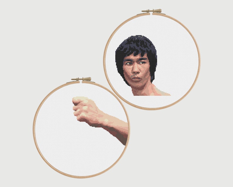 Bruce Lee Modern Cross Stitch Pattern: Instant Digital - Etsy