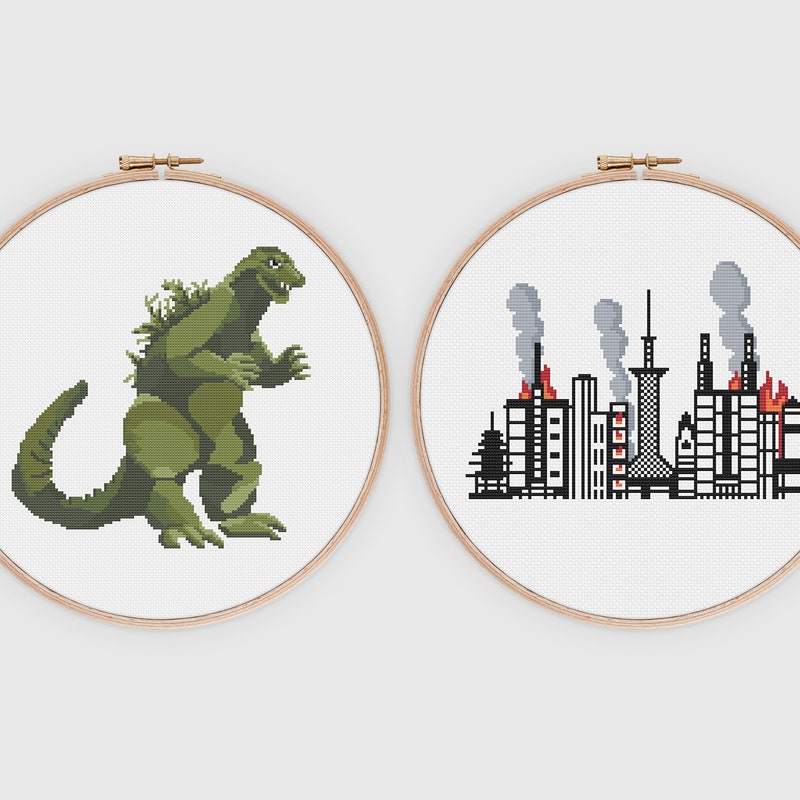 Godzilla Pattern - Etsy