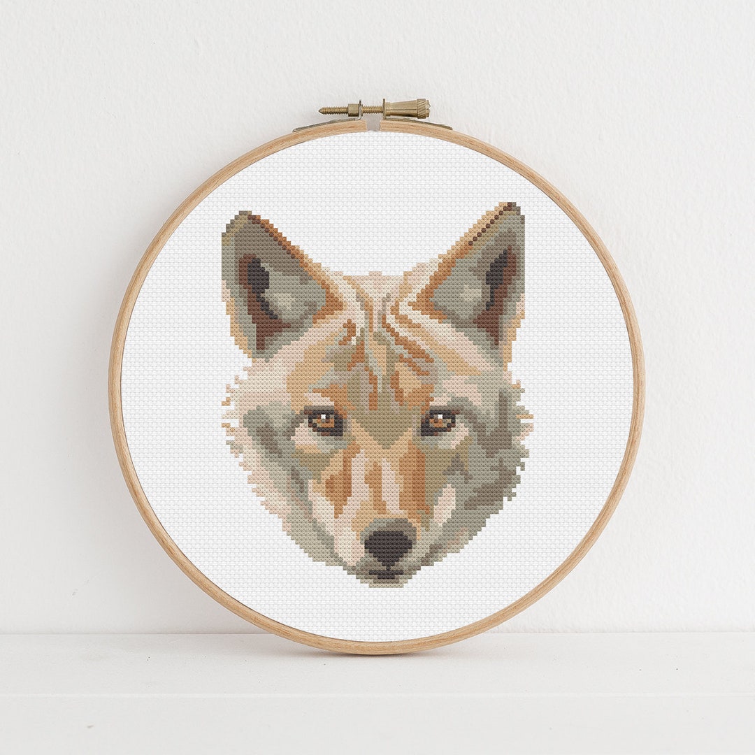 Coyote Modern Counted Cross Stitch Pattern: Instant Digital Download ...