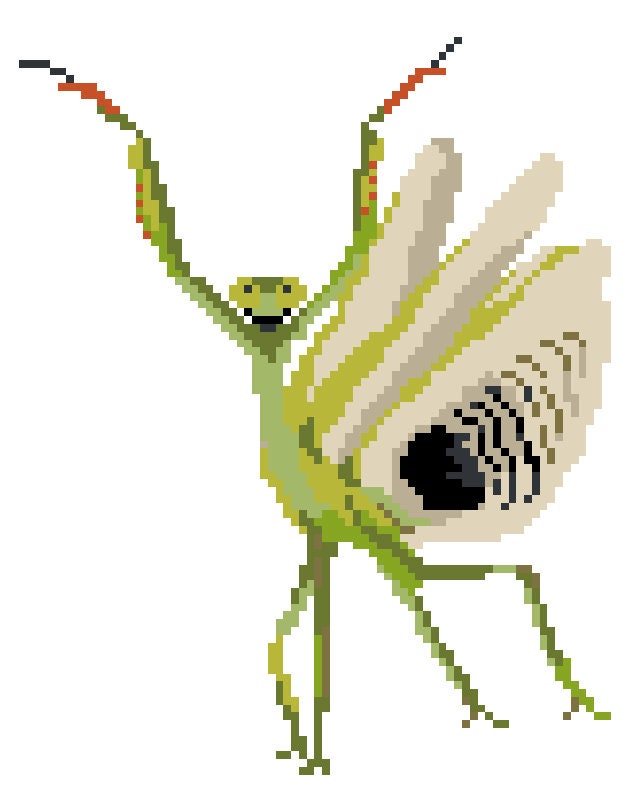 Praying Mantis Standing Defensive Pose & Face / Insect / | Etsy