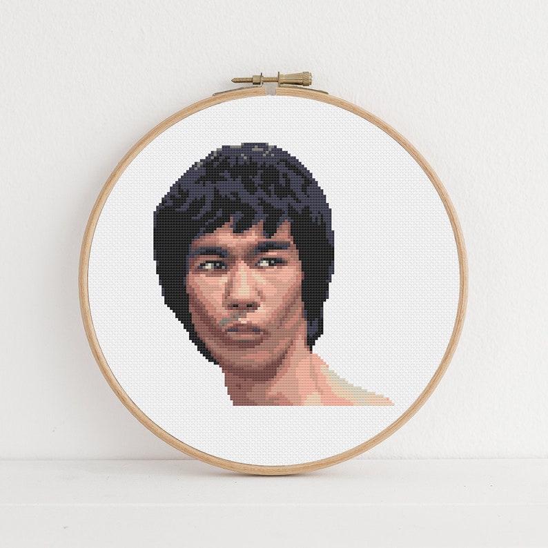 Bruce Lee Modern Cross Stitch Pattern: Instant Digital - Etsy