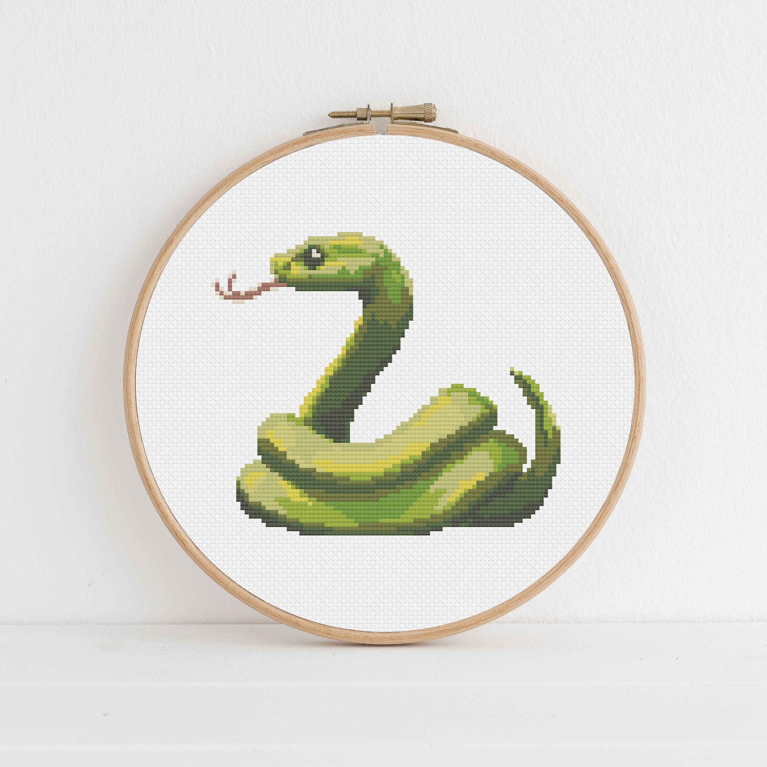 Snake Emoji Fun Counted Cross Stitch Pattern: Instant Digital | Etsy