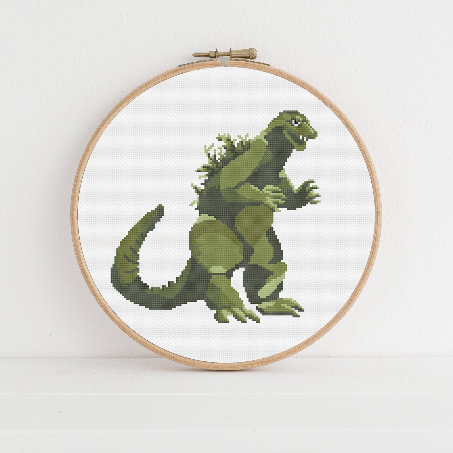 Godzilla & Minilla Modern Cross Stitch Pattern: Instant | Etsy