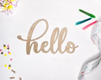 Hello Cut Out - Etsy