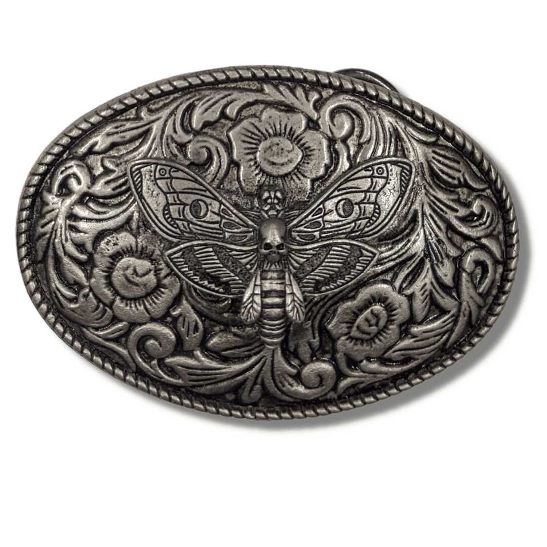 Oval Death Moth Belt Buckle - Etsy