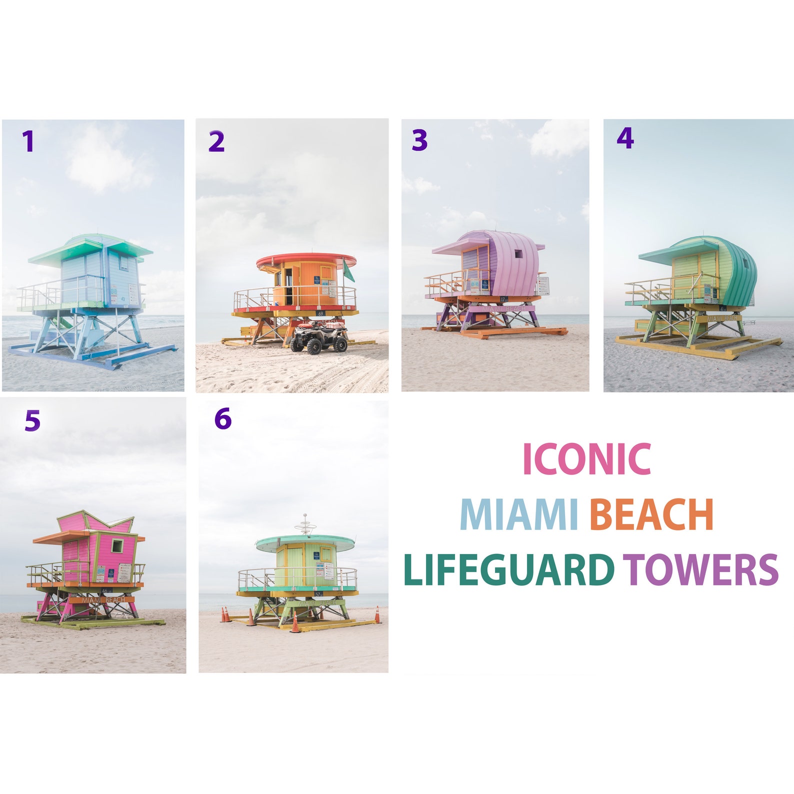 Miami Beach Lifeguard Tower Prints/miam Beach Print/florida/lifeguard ...