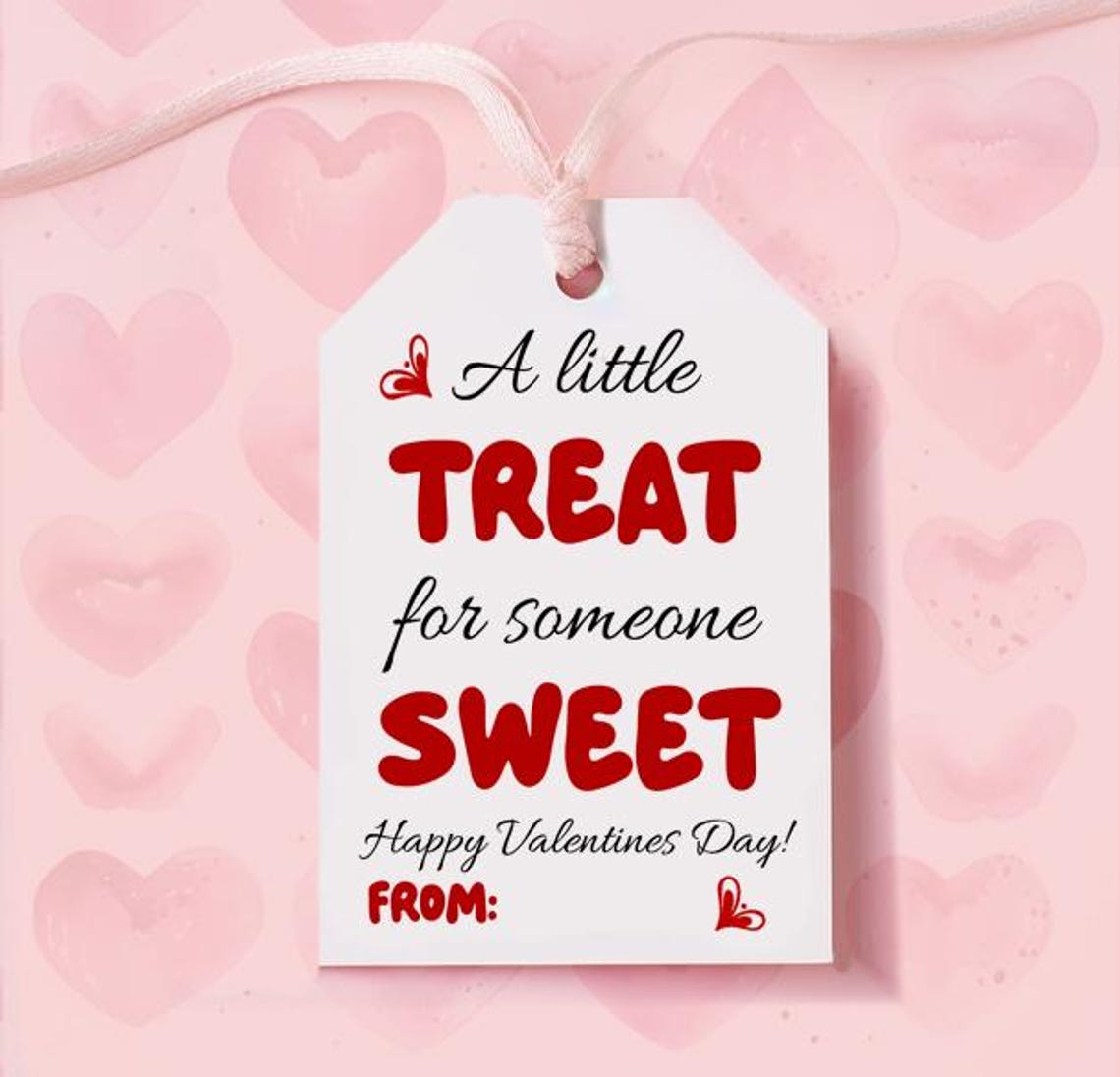 PRINTABLE Valentines Day Class Gift Tag/a Little Treat for Someone ...