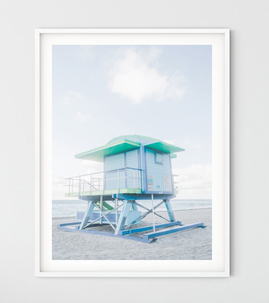 Miami Beach Lifeguard Tower Prints/miam Beach Print/florida/lifeguard ...
