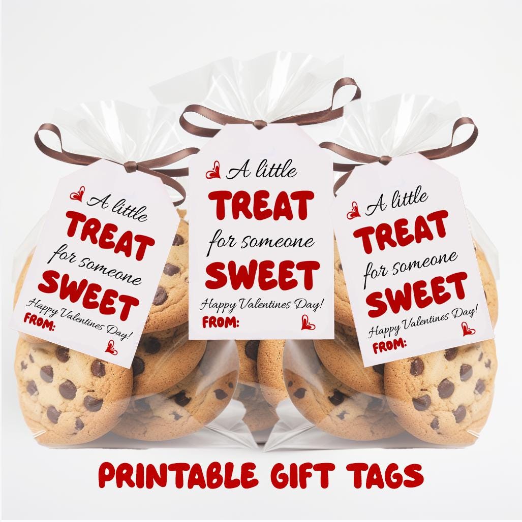 PRINTABLE Valentines Day Class Gift Tag/a Little Treat for Someone ...