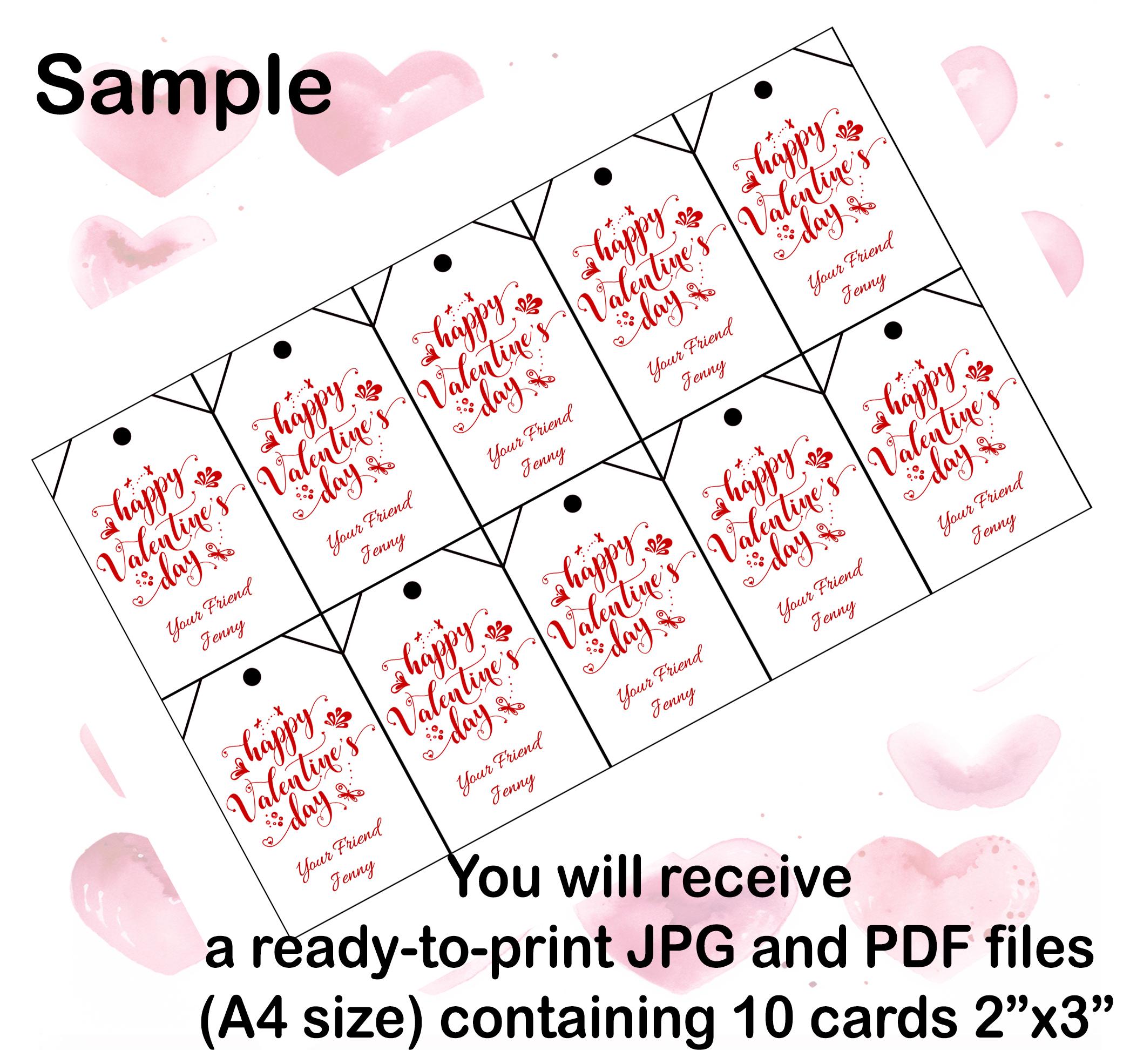 PRINTABLE Valentines Day Class Gift Tag/a Little Treat for Someone ...