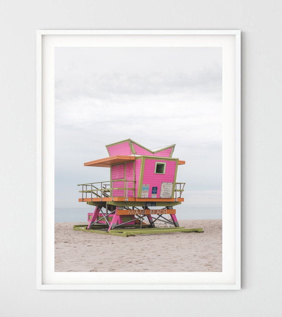 Miami Beach Lifeguard Tower Prints/miam Beach Print/florida/lifeguard ...