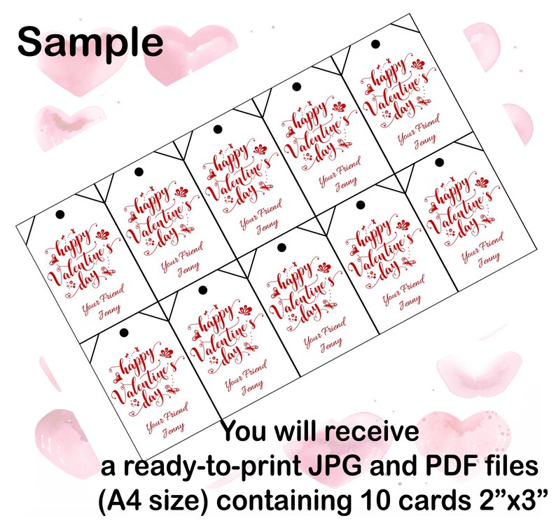 PRINTABLE Valentines Day Gift Tag/chip Chip Hooray Valentines Day Gift ...