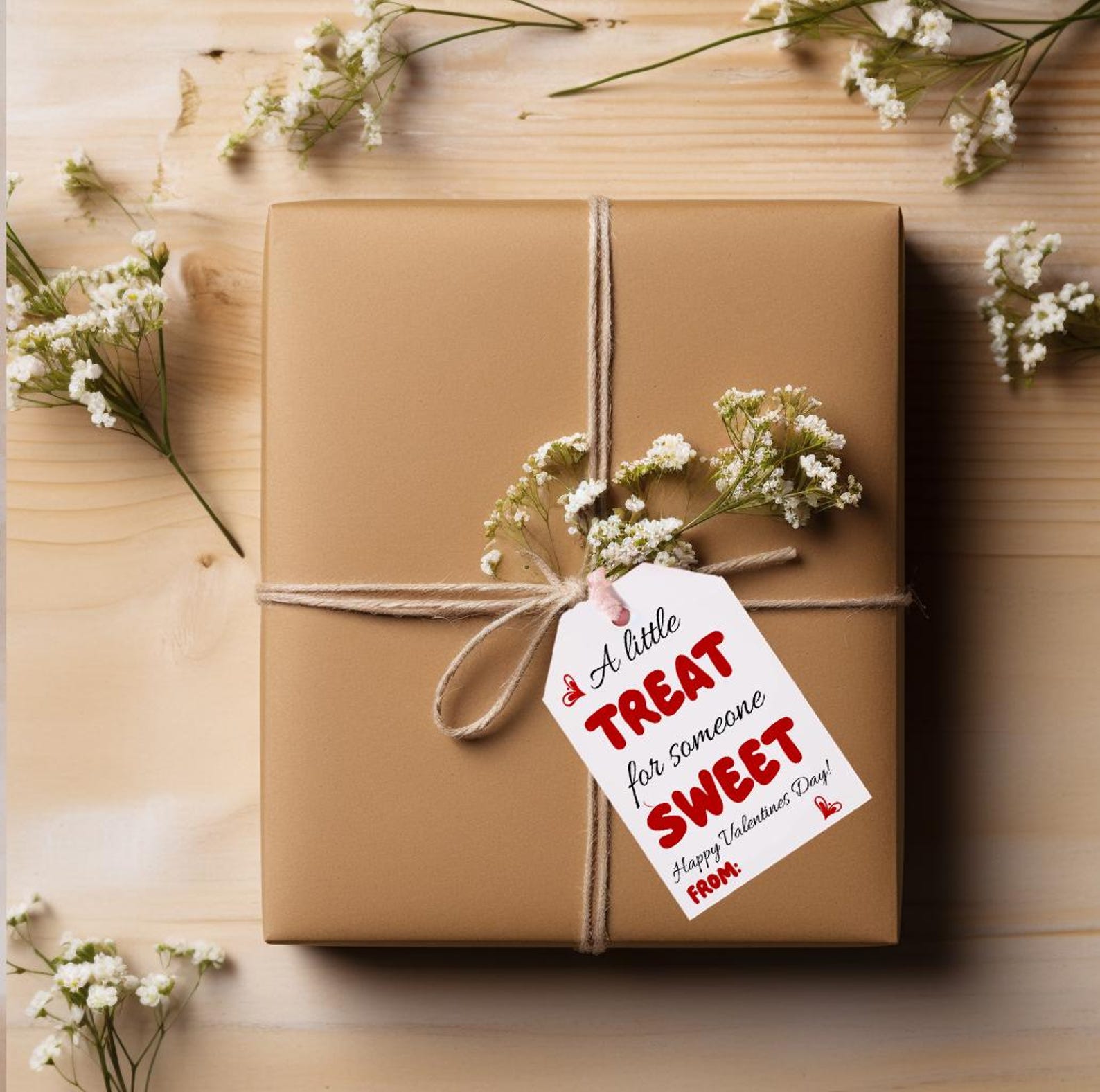 PRINTABLE Valentines Day Class Gift Tag/a Little Treat for Someone ...
