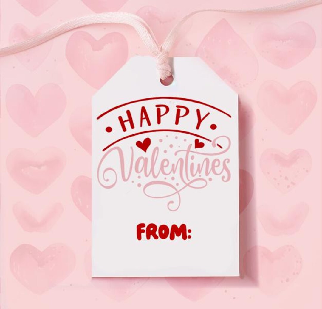 PRINTABLE Valentines Day Class Gift Tag/kids Valentine Day Gift Tags ...