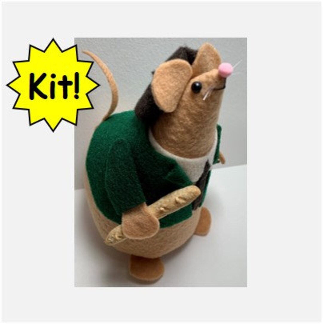 French Mouse Kit With Natural Lavender and Pattern & Instructions. DIY ...