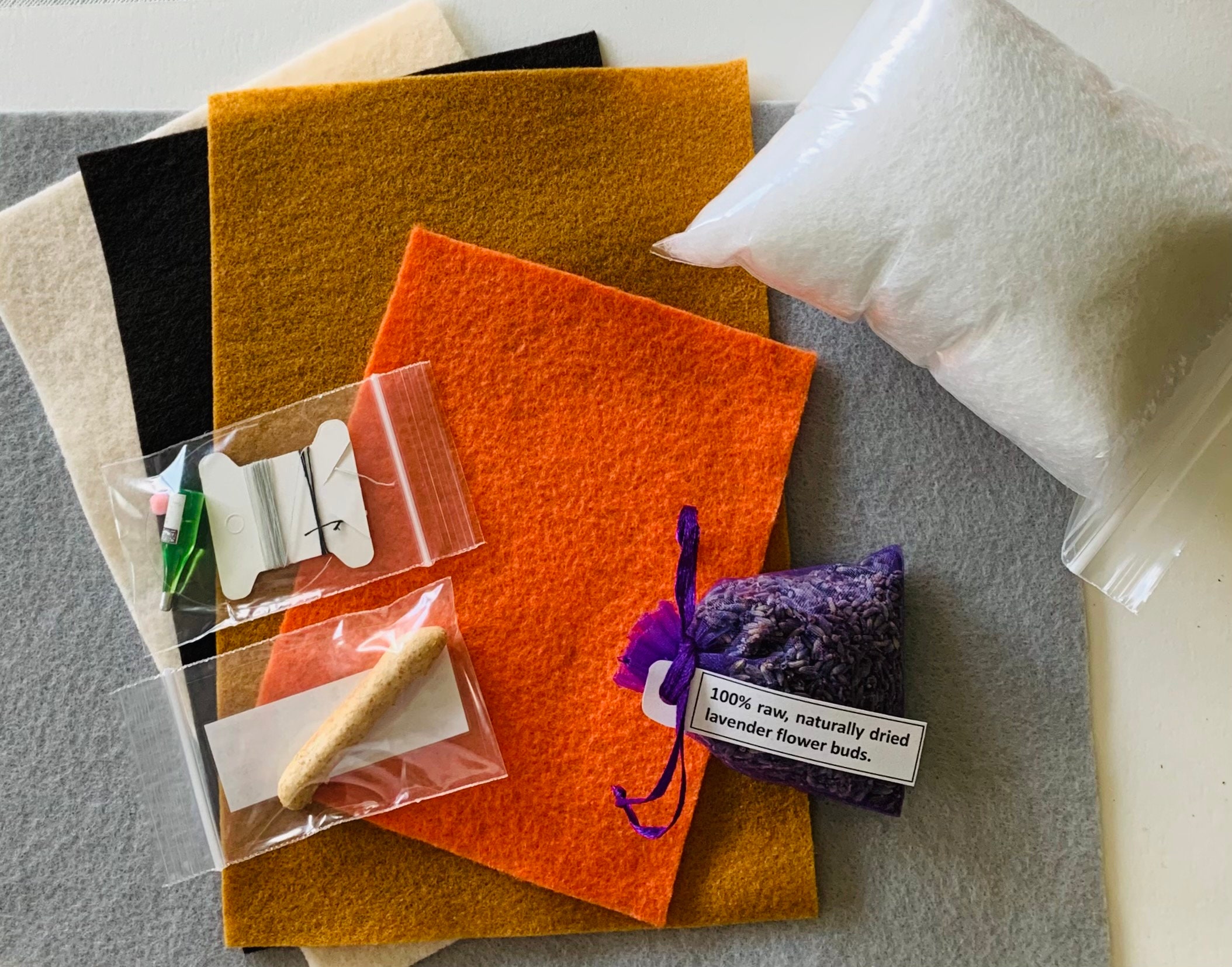 French Mouse Kit With Natural Lavender and Pattern. DIY Sew Your Own ...