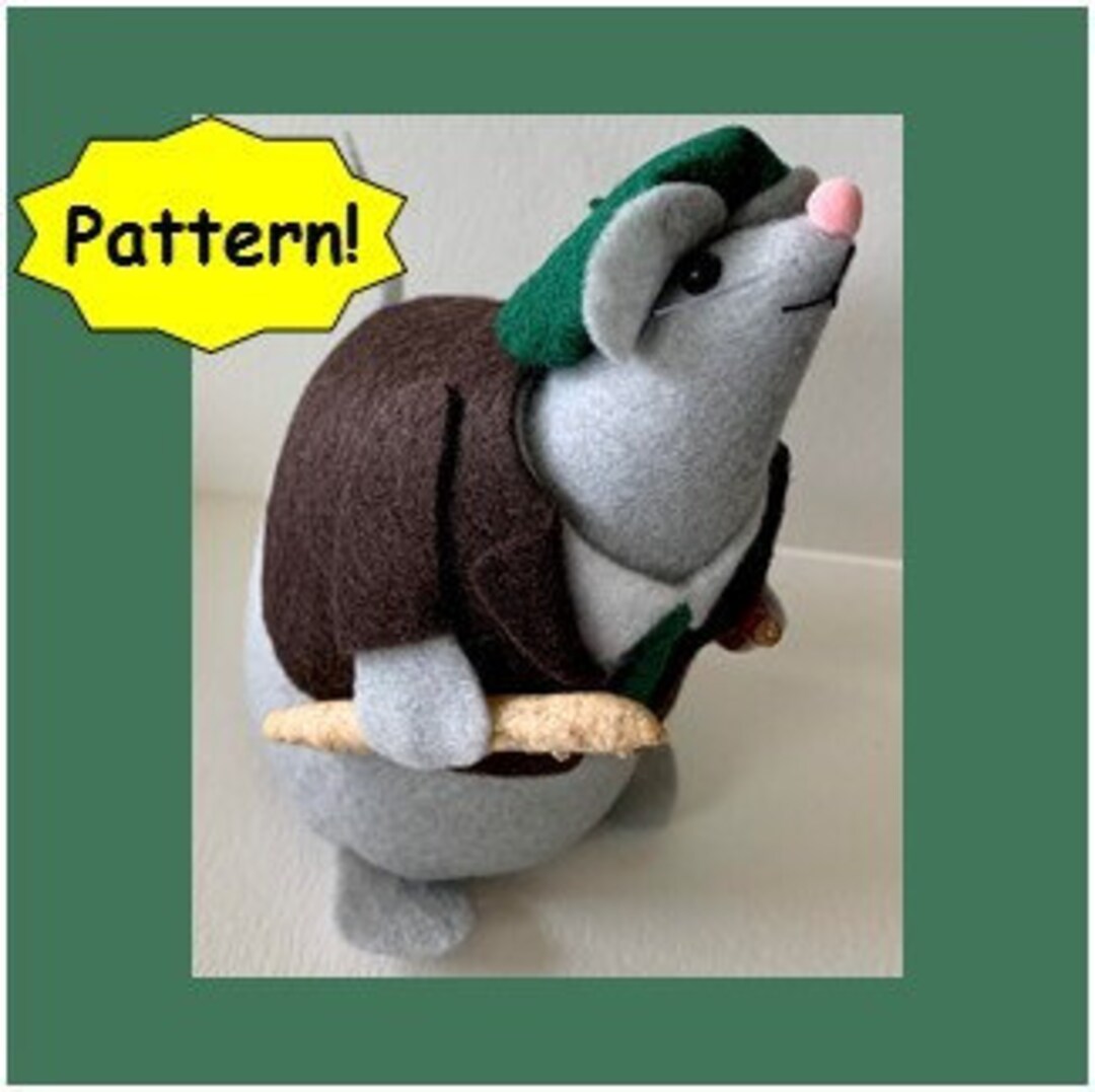 PDF Pattern and Instructions for Felt French Mouse, Digital Download ...