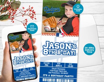 Dodgers Ticket Invitation - Etsy