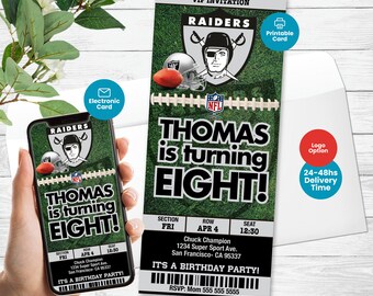 Raiders Party Invitations | Etsy