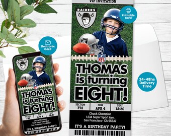 Raiders Ticket Invitation - Etsy