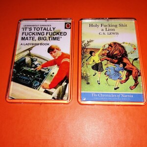 Set of 2 Fridge Magnets 7.5 Cm X 4.5 Cm Novelty Funny Book - Etsy