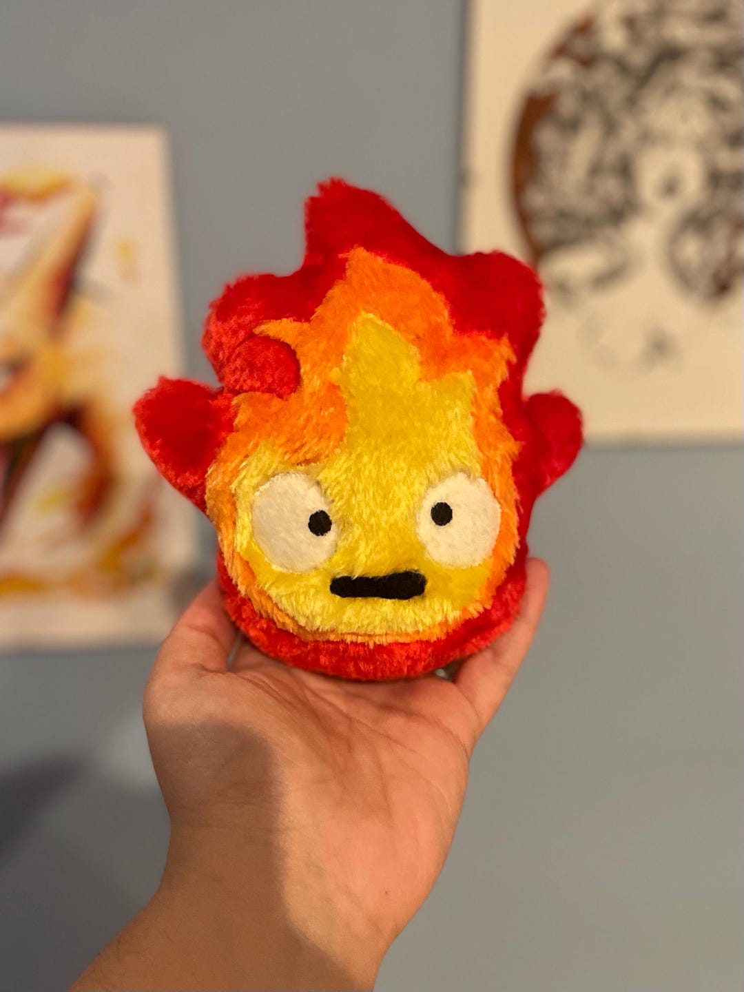 Peluches Calcifer Y Calcifer Mini Inspiración El Castillo Ambulante - Etsy