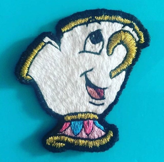 Chip the Beauty and the Beast Embroidery Patch | Etsy